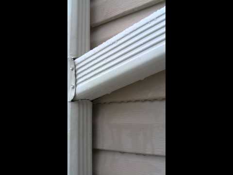 Bradley gutter install - downspout connection