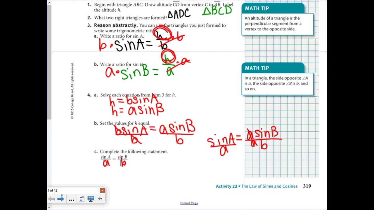 SpringBoard Geometry Unit 3 Lesson 23-1