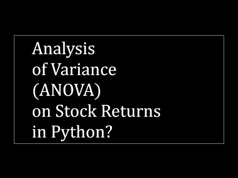 Analysis of Variance (ANOVA) in Python