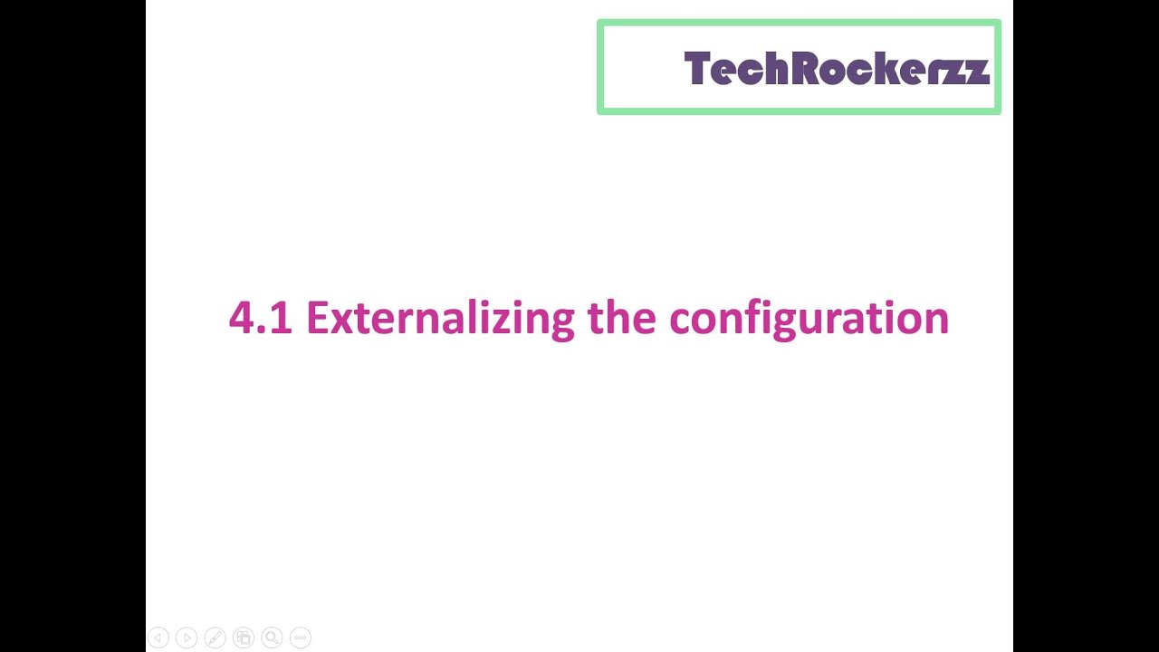 12 Externalizing Configuration