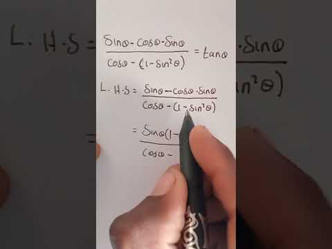 Proving trigonometric identities for grade 11 and 12.