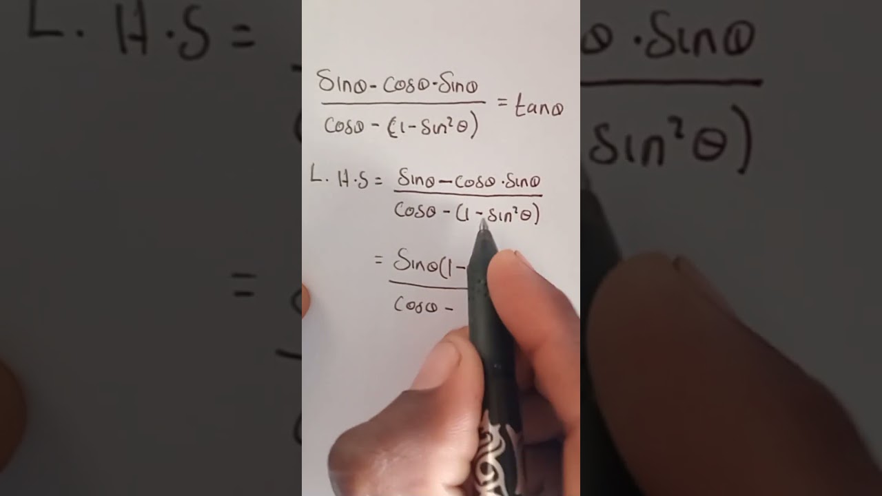 Proving trigonometric identities for grade 11 and 12.
