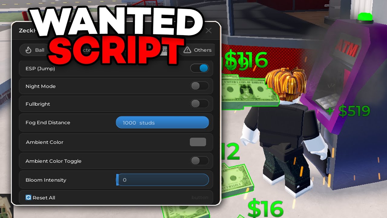 [FREE] Wanted Script | Auto Rob, Auto Farm, Auto Money Farm, Infinite Money, ATM Farm | PC & MOBILE