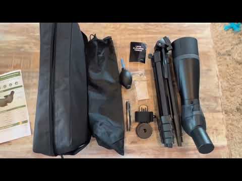 Gosky 20-60x85 Spotting Scope Unboxing & Outdoor Setup | Full-Size Tripod + Phone Adapter Demo