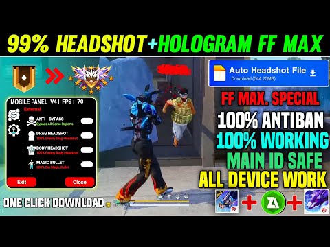 Ob49 Update 🎯 Free Fire Max Panel Injector Hack ✅ Rank Working Auto Headshot Panel Injector