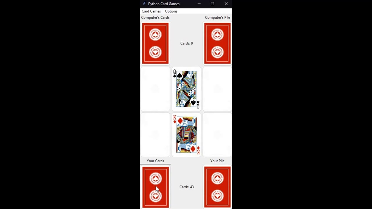 War Card Game Demo - Python