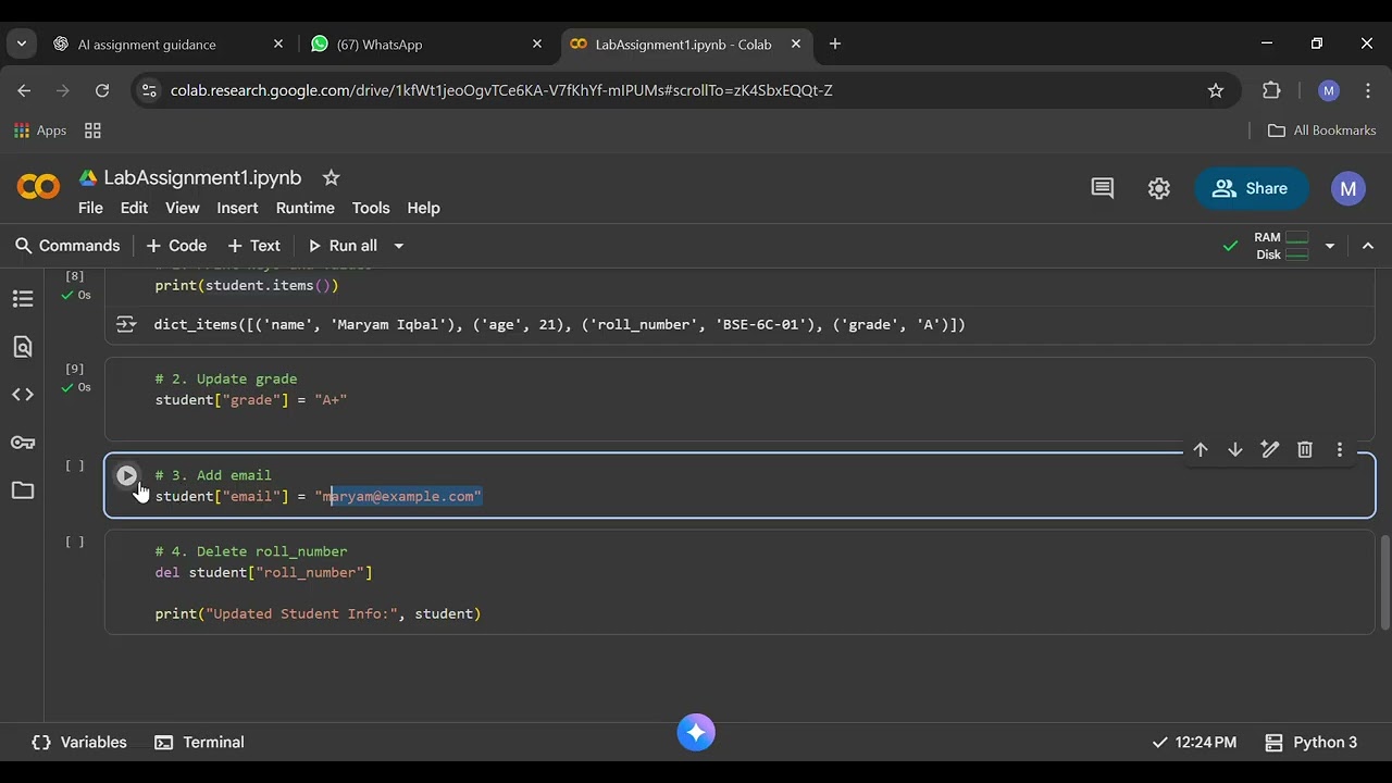 Python Dictionary Operations | Create, Update, Add & Delete Data
