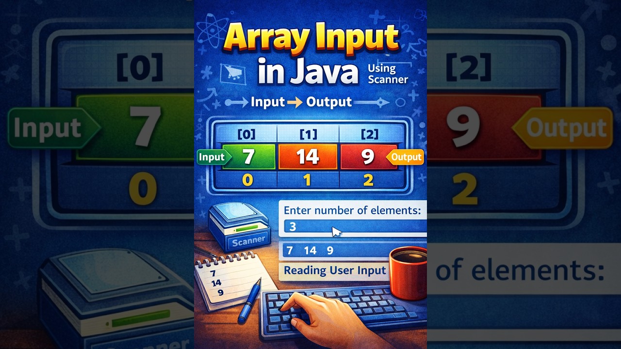 Array Input in Java 🔥 | Taking User Input Using Scanner (Step-by-Step)