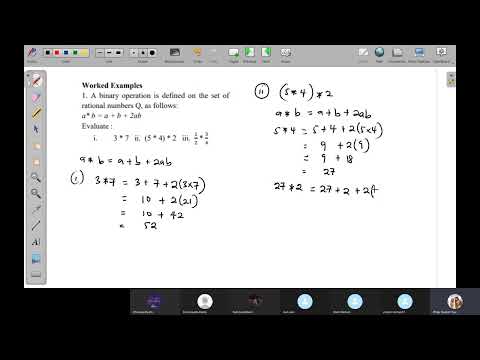 Mathematics - Binary Operations - SHS - Full Lesson