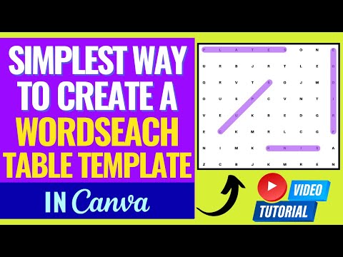 The Simplest & Fastest Way To Create A Word Search Puzzle In Canva