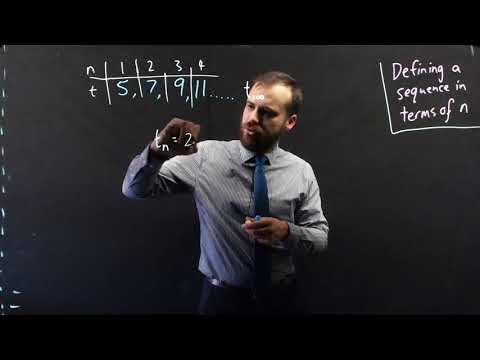 Defining a sequence in terms of n