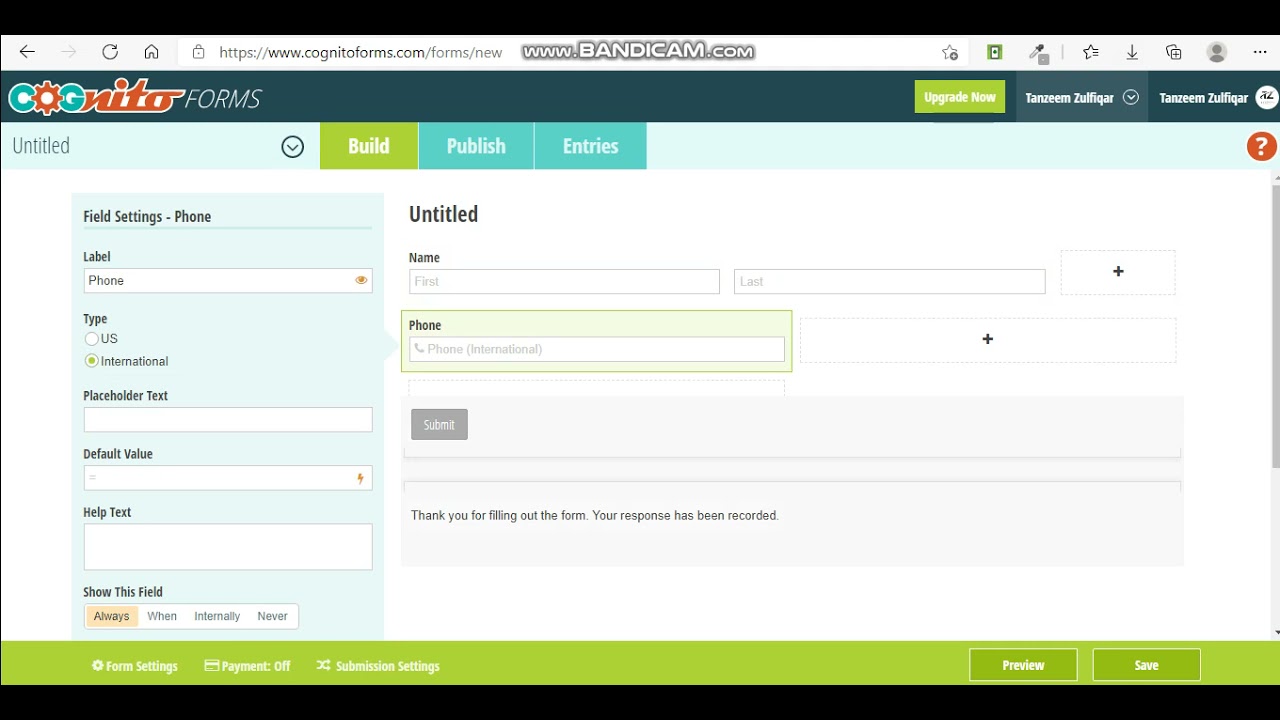 How to Create a Contact Form in WordPress/Cognito Form