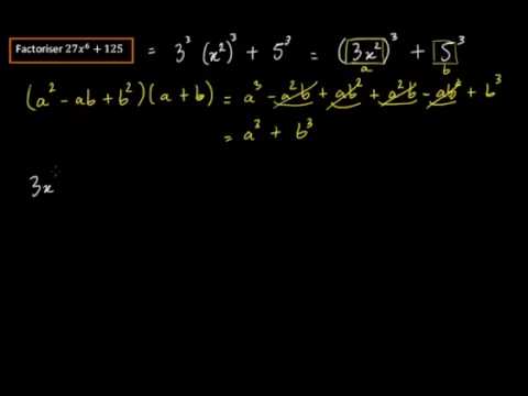 Factorisation de la somme de deux cubes (vidéo) | Khan Academy