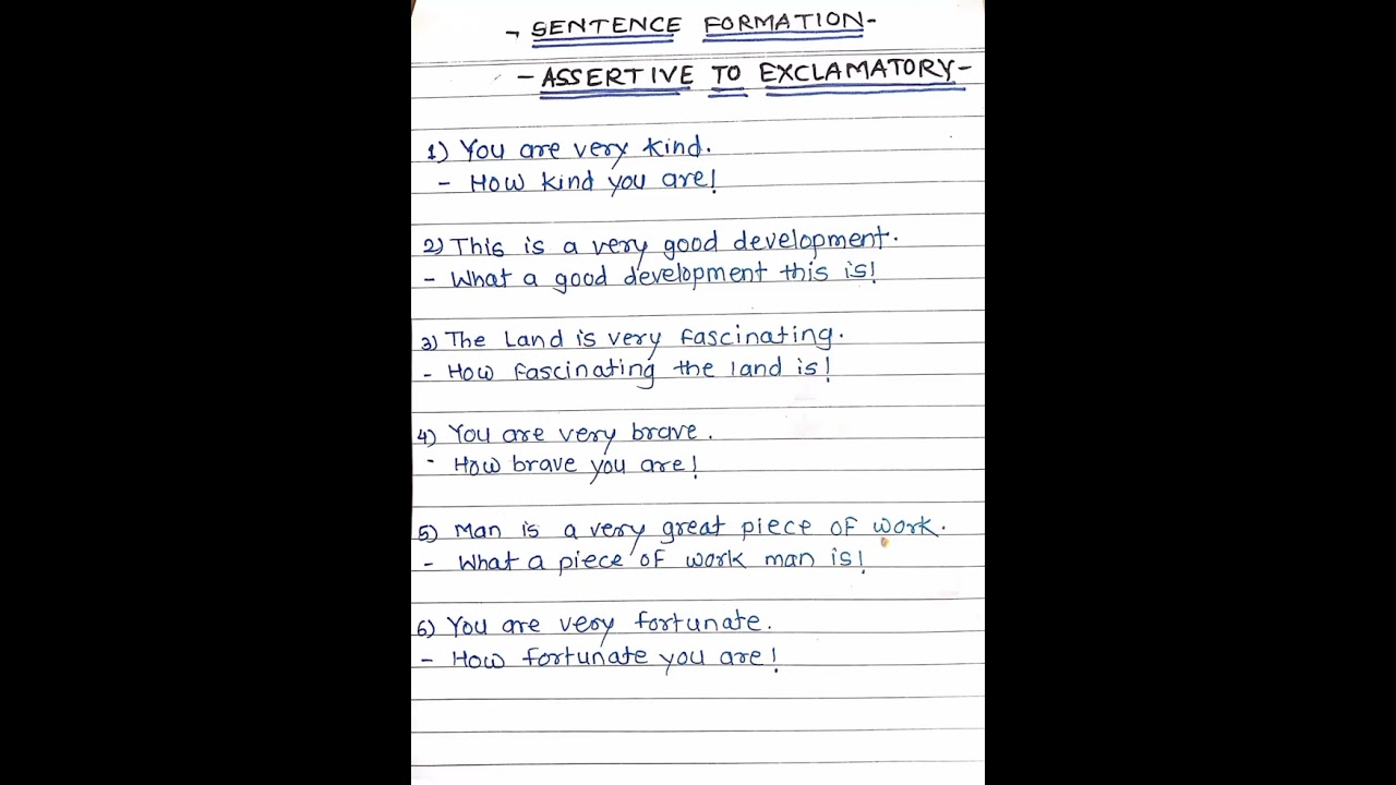 Assertive to Exclamatory #english #grammar