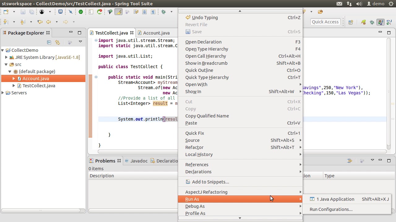 Java Streams: collect