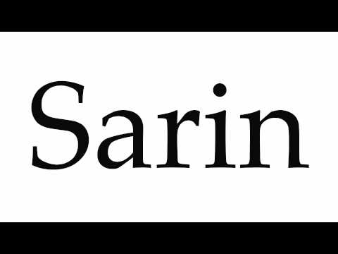 How to Pronounce Sarin