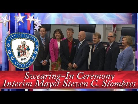Swearing-In of Interim Mayor, Steven C. Stombres - August 17, 2016