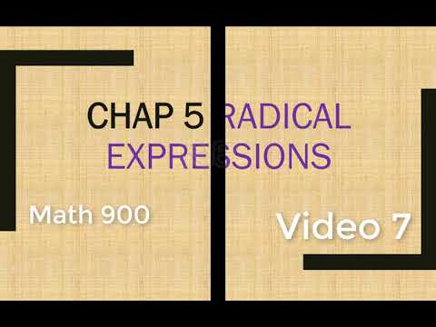 Cube Root - Definition and Properties - Chap 05 Radical Expressions Video 7