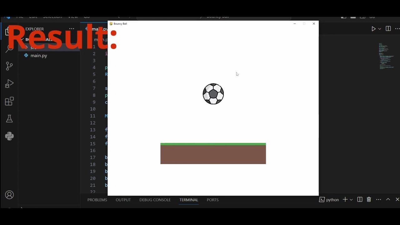 Python Bouncing Ball Physics - Coding Timelapse