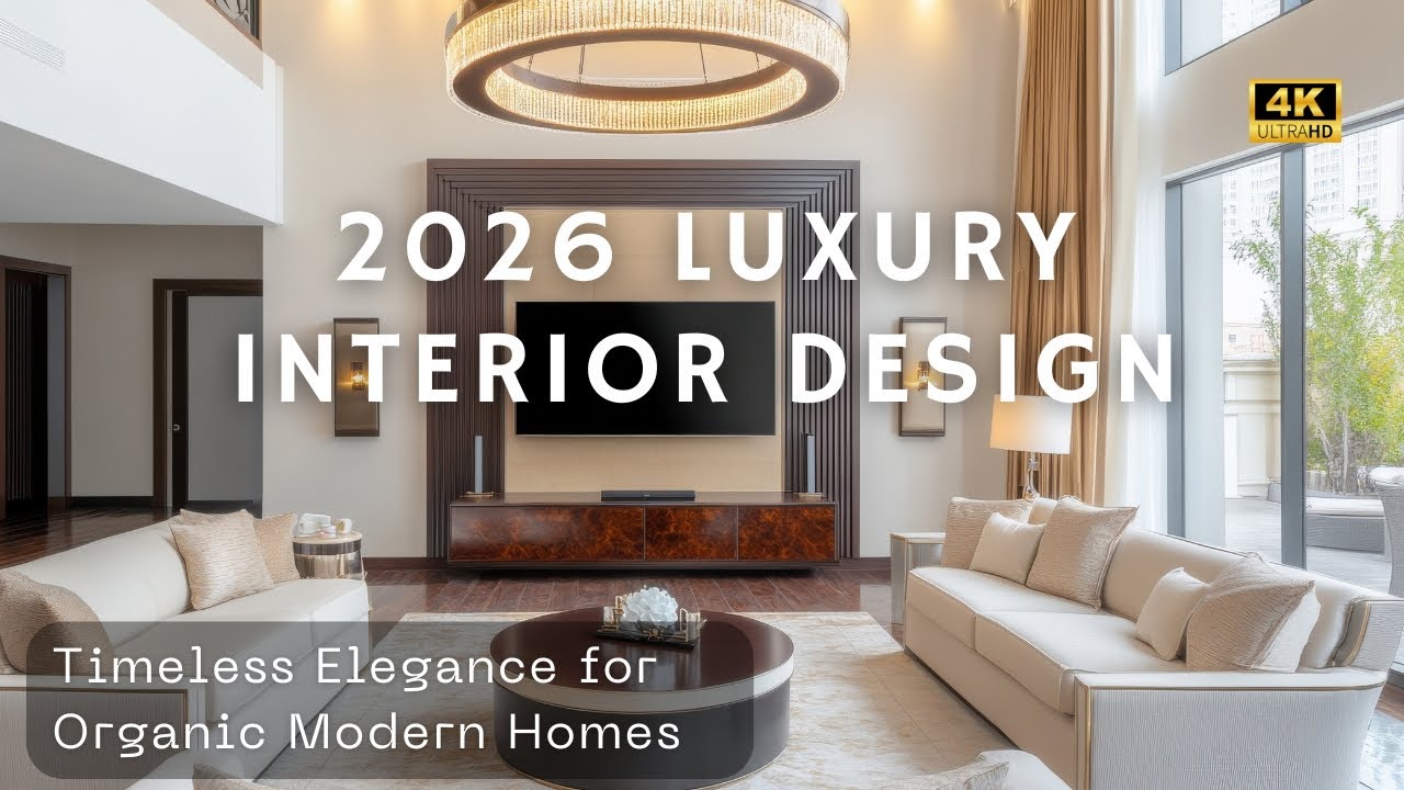 2026 Interior Design Trends: Statement Lighting, Luxury & Timeless Elegance for Organic Modern Homes
