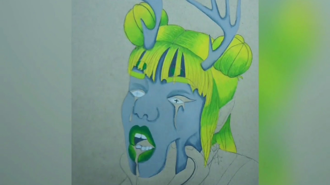 Creepy Alien Girl speed drawing