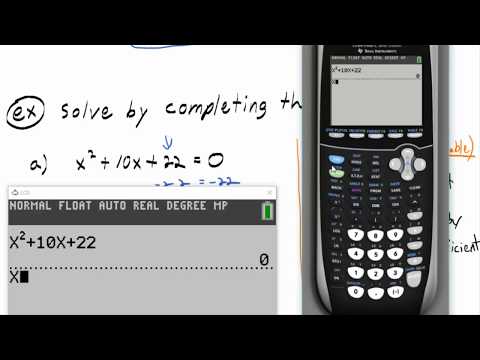 Video 8.1.3: Solving a Quadratic Equation by Completing the Square