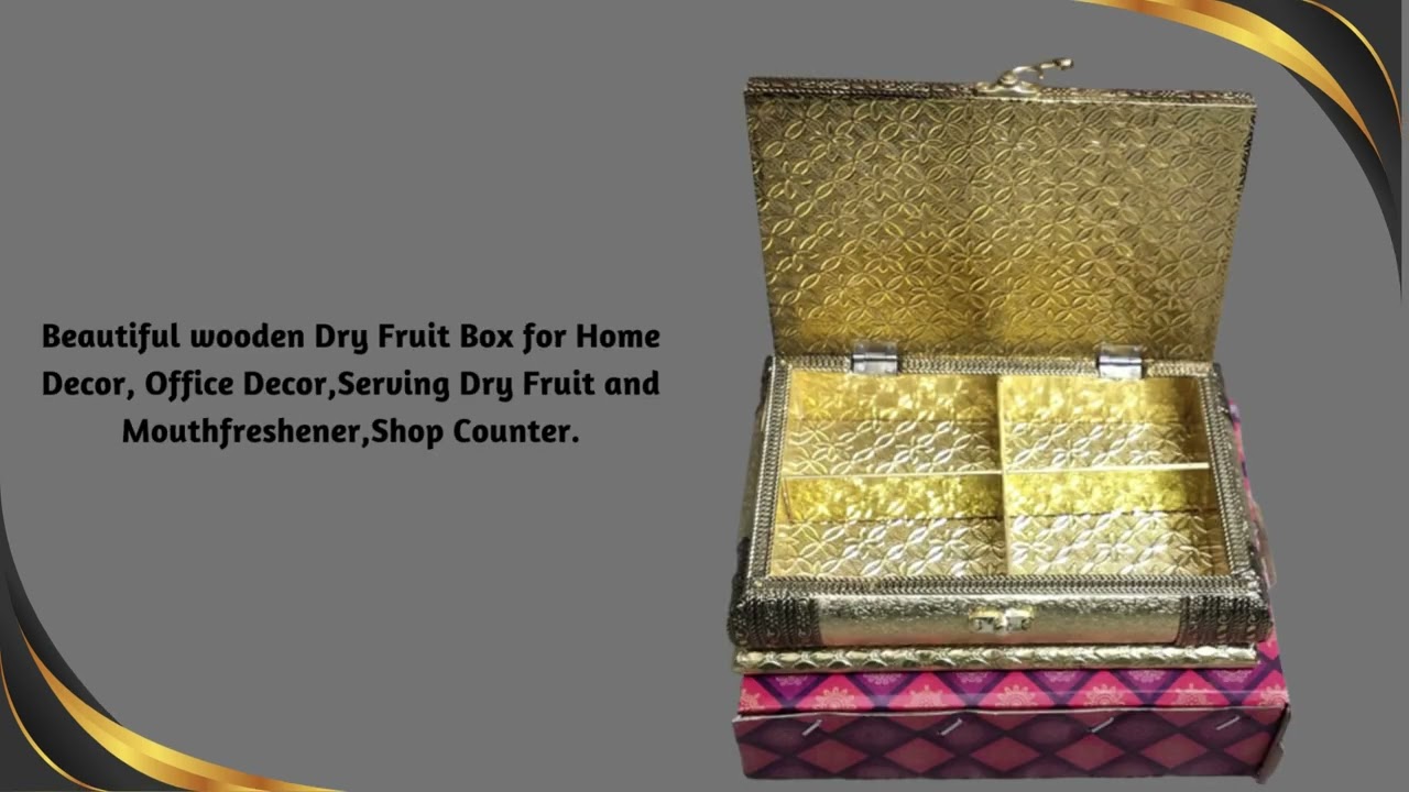 Wooden Dry fruit Box  for gift and Home Decor