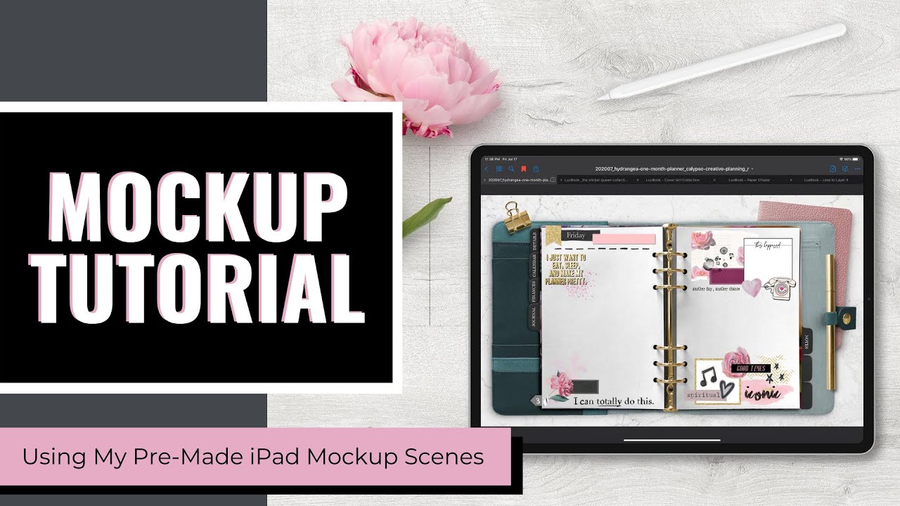 iPad Mockup Scene Tutorial in Photoshop & Procreate