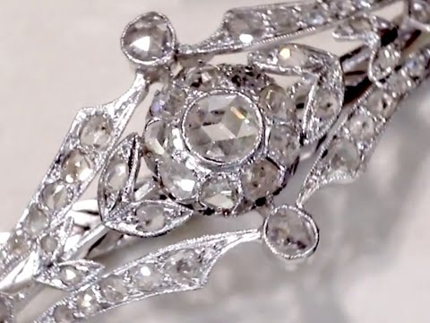 2.85 ct Diamond and 18 ct White Gold Bracelet - Antique and Vintage - A3814