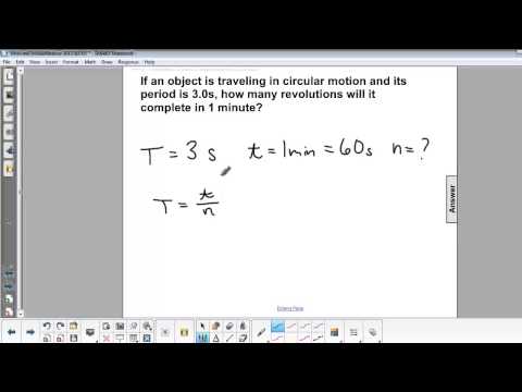 Uniform Circular Motion - Period Frequency and Rotational Velocity Q6