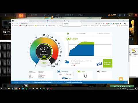 Test de velocidad Internet Wow Peru-Tacna FTTH 1:1 400Mbps