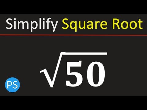 Simplify square root of 50 || Root 50 Simplified