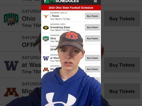 Letβs Preview Ohio States 2025 Football Schedule #theohiostateuniversity#collegefootball#cfb2025