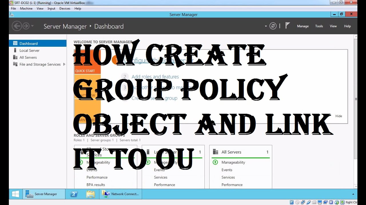 How to Create and Link a Group Policy Object in Active Directory