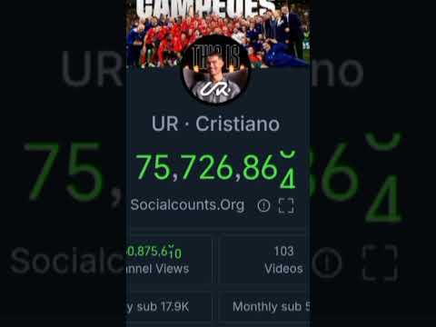 UR • Cristiano - Real-Time YouTube Subscriber Count | Live Update#URCristiano