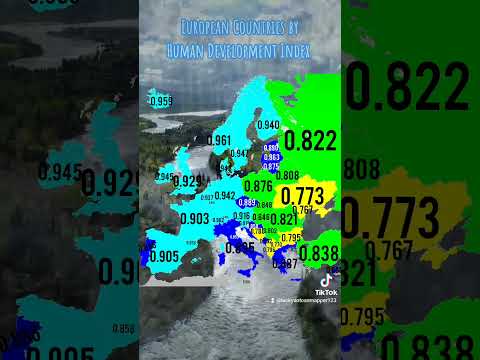 European Countries by Human Development Index #foryou #fyr #geography #maps #europe #map #hdi