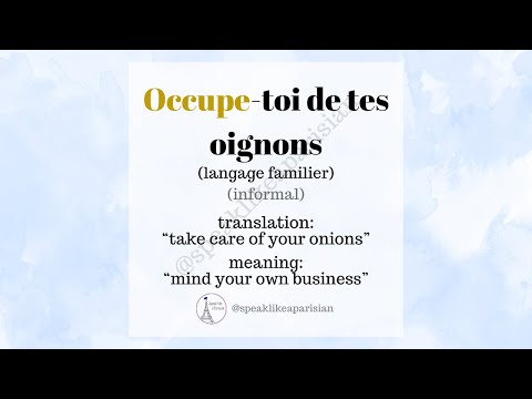 How to say "Mind your own business" βπΌ in French, with an example! π«π·
