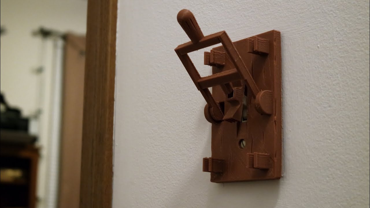 3D Printing Timelapse: Frankenstein Light Switch Plate