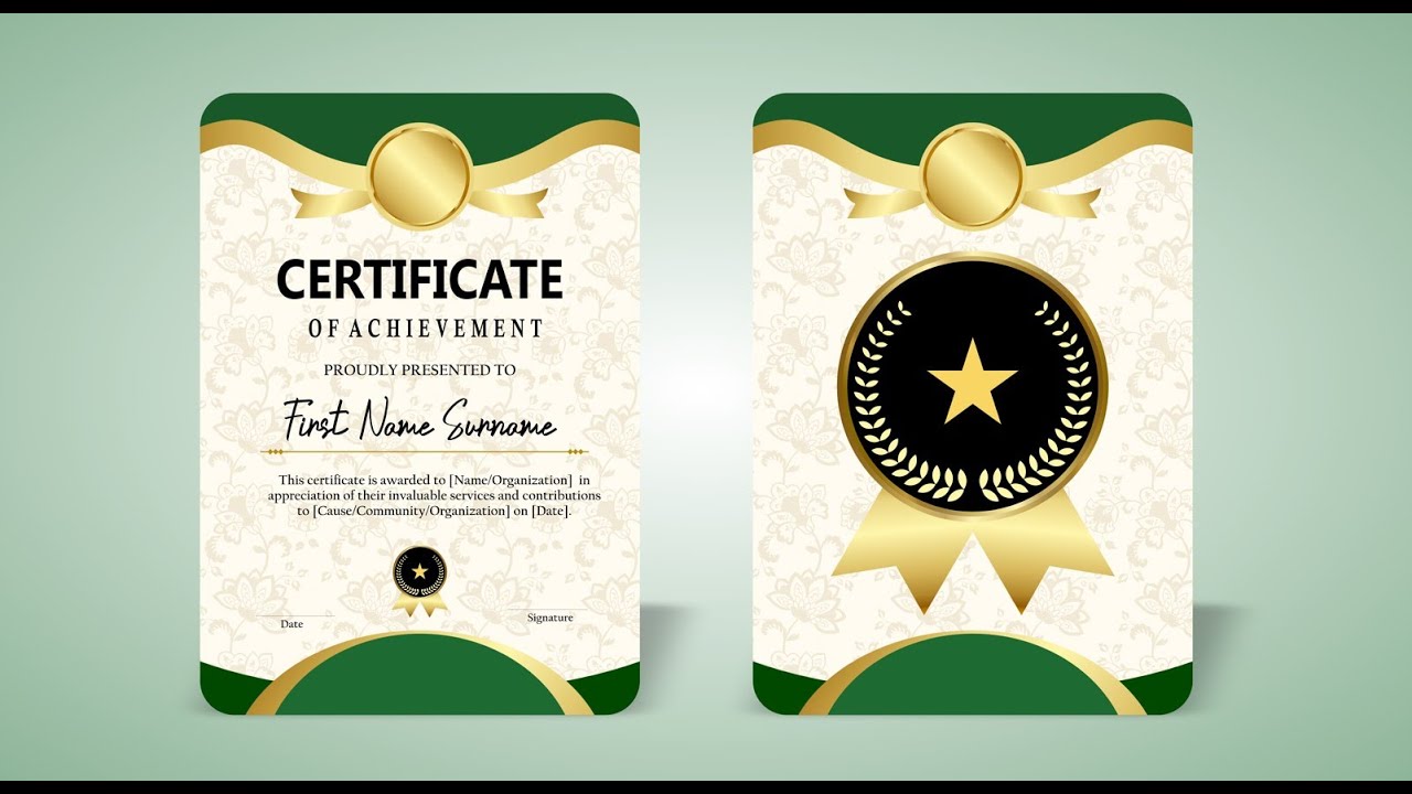 Certificate and Award Design with Badges in CorelDRAW, Step by Step Beginner Tutorial