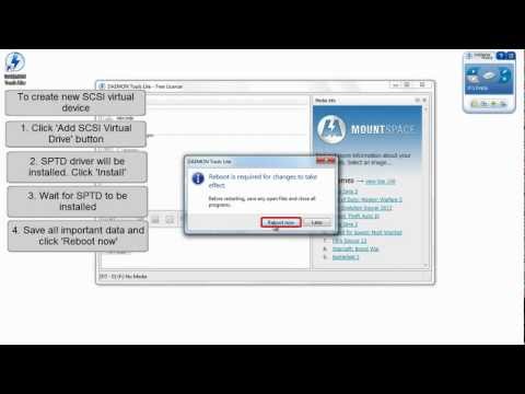 DAEMON Tools Lite: create virtual SCSI device howto