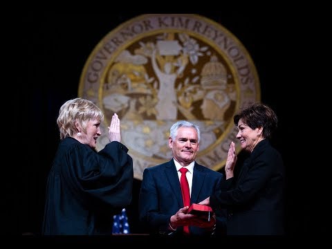 Iowa Gov. Kim Reynolds is sworn into office