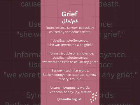 Grief Definition, Grief Meaning in Urdu, Grief Synonyms, Grief Sentence, Grief Use, Grief Antonyms