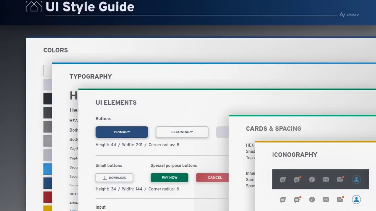 UX/UI, Wireframes, Dashboard and Style Guide Design for a web app