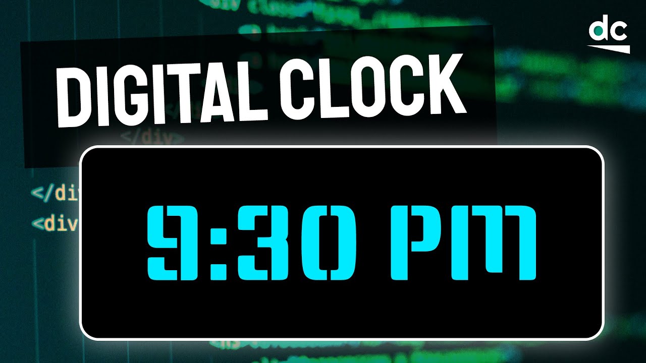 Build a Digital Clock with JavaScript - Beginner HTML, CSS & JS Tutorial