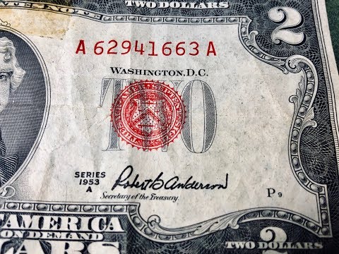 Rare Dollar Bills: Red Seal Two Dollar Bill