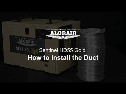 How to Install the Duct in Sentinel HD55 Dehumidifier Gold - AlorAir