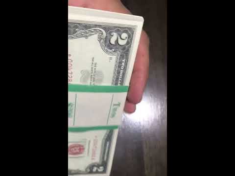 Original 100 Consecutive 1963 Pack of $2 Red Seal Notes
