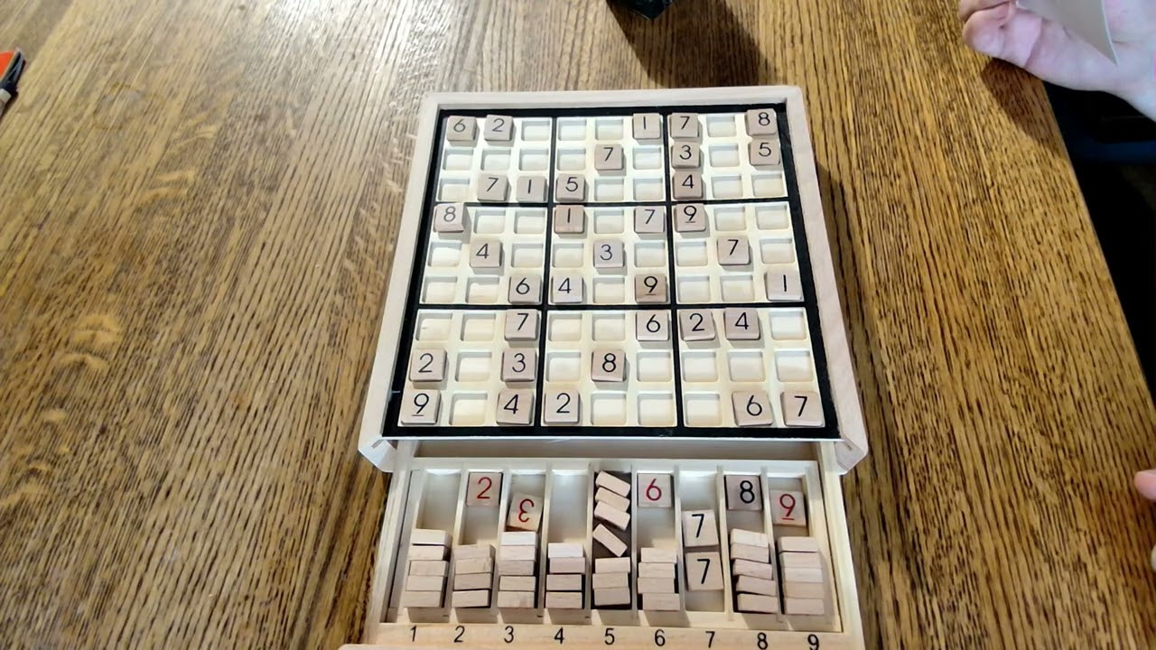Andux Wooden Sudoku Puzzle Board Game Overview