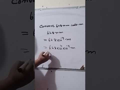 Convert 628 nm in to m in 21 seconds