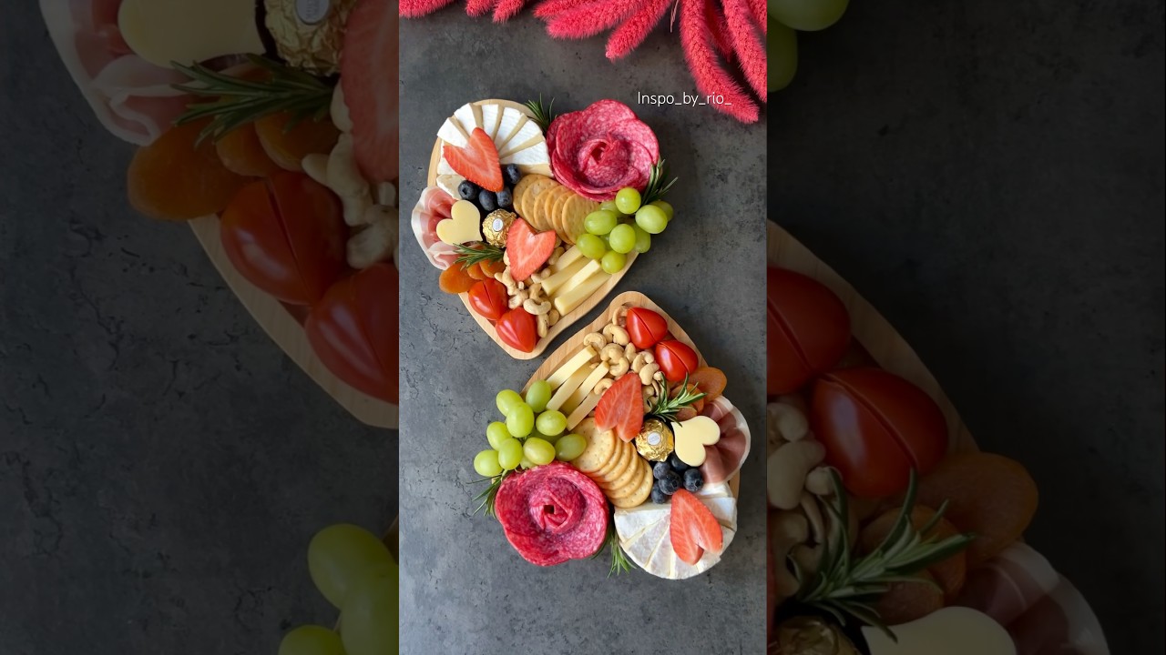How to make a Beautiful Valentine Charcuterie Board On the next level🌹Cheese Board Tutorials